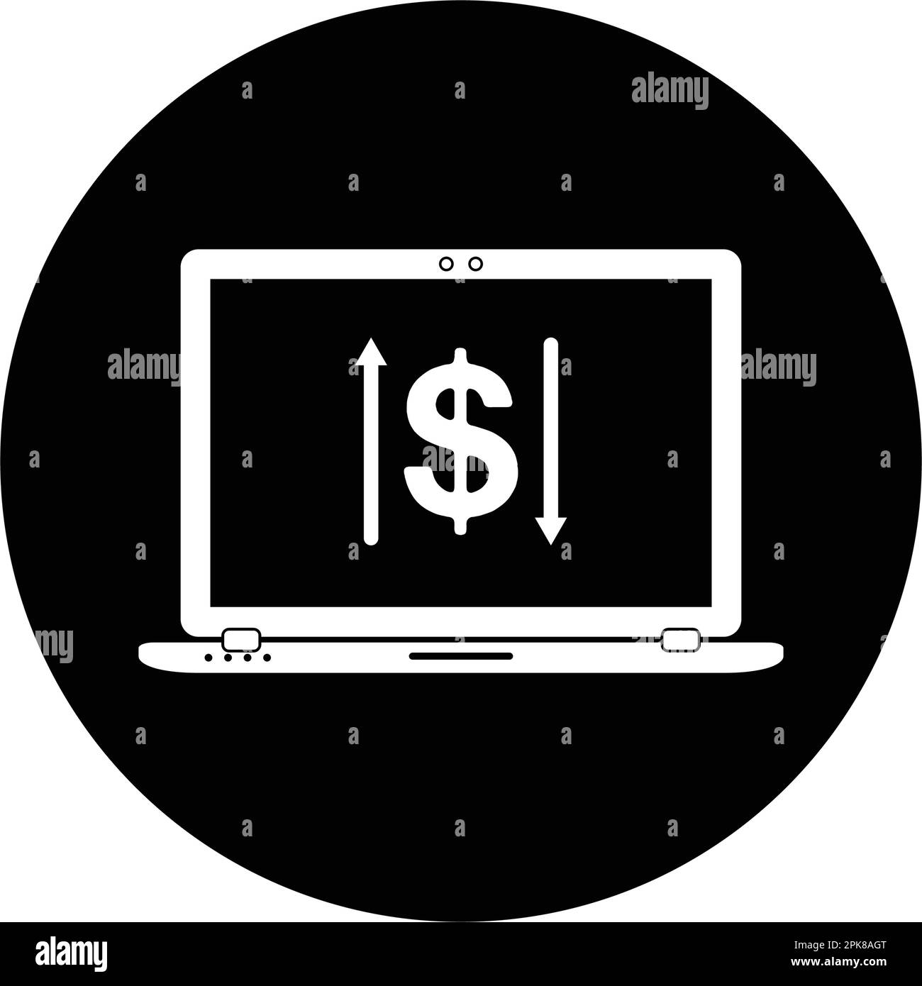 Online Financial Transaction Button Icon. Editable Vector EPS Symbol ...