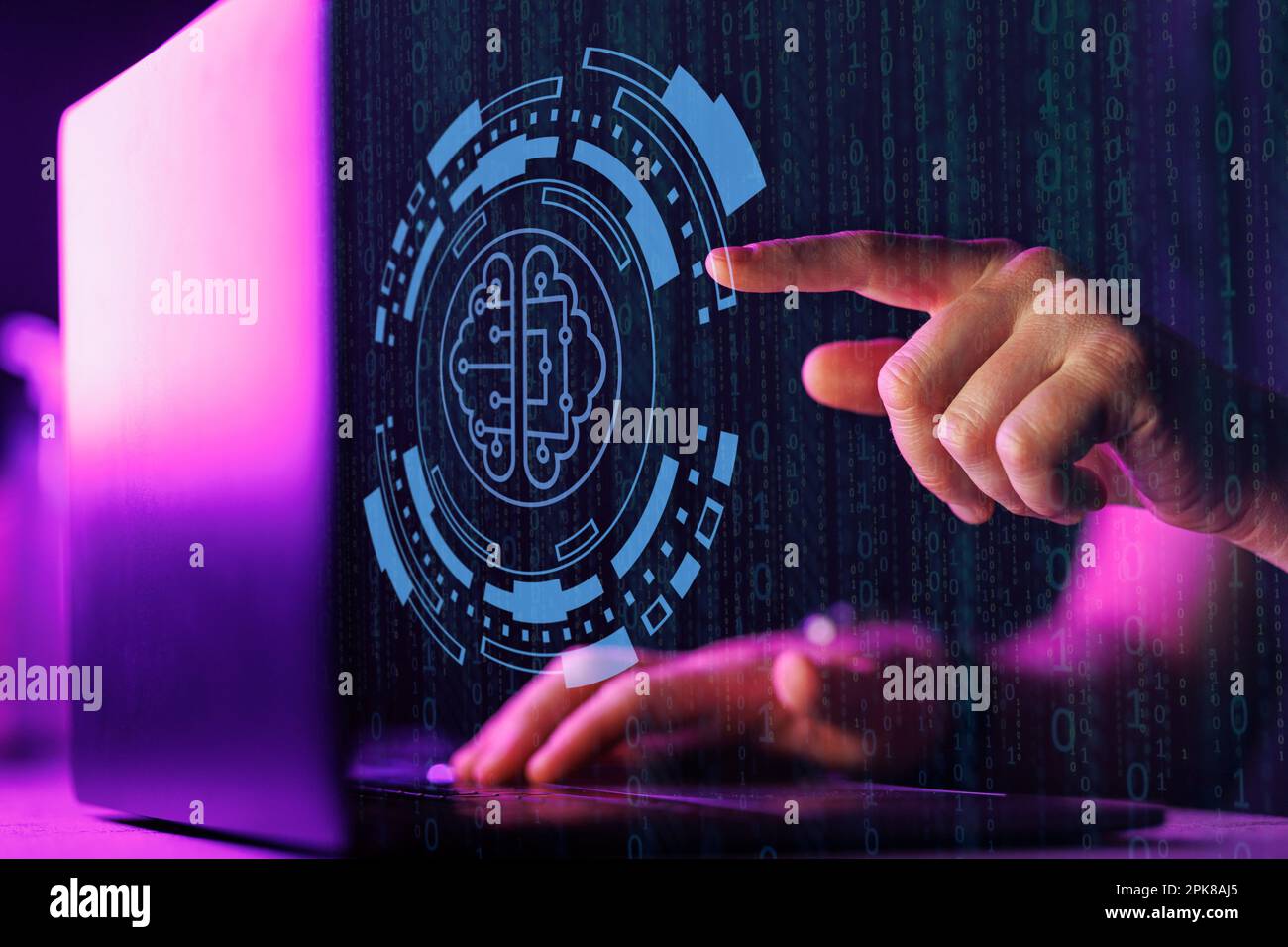 Artificial intelligence AI machine learning concept. High quality photo ...