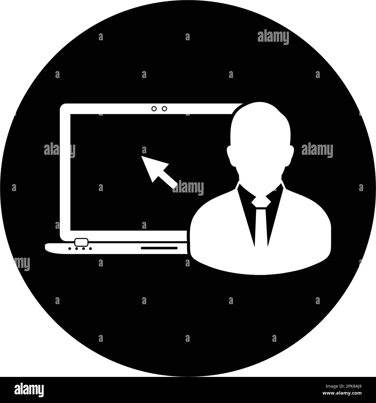 Online Trainer Button Icon. Editable Vector EPS Symbol Illustration ...