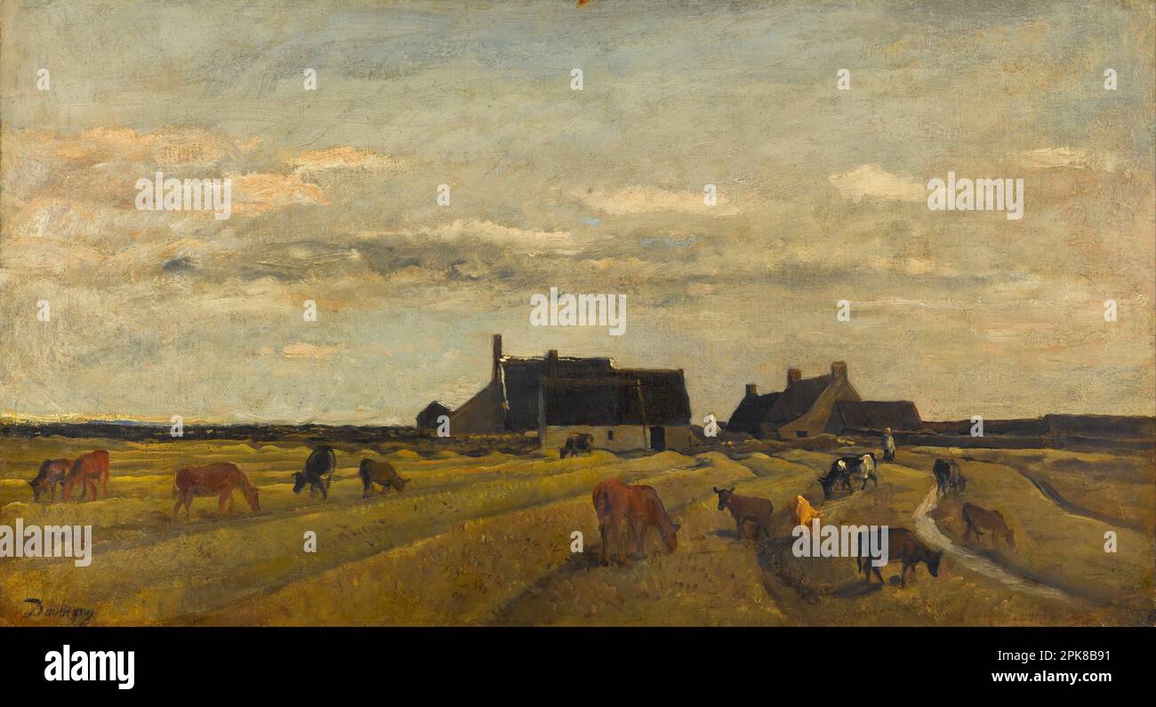 Farm at Kerity, Brittany between 1838 and 1878 by Charles-Francois ...