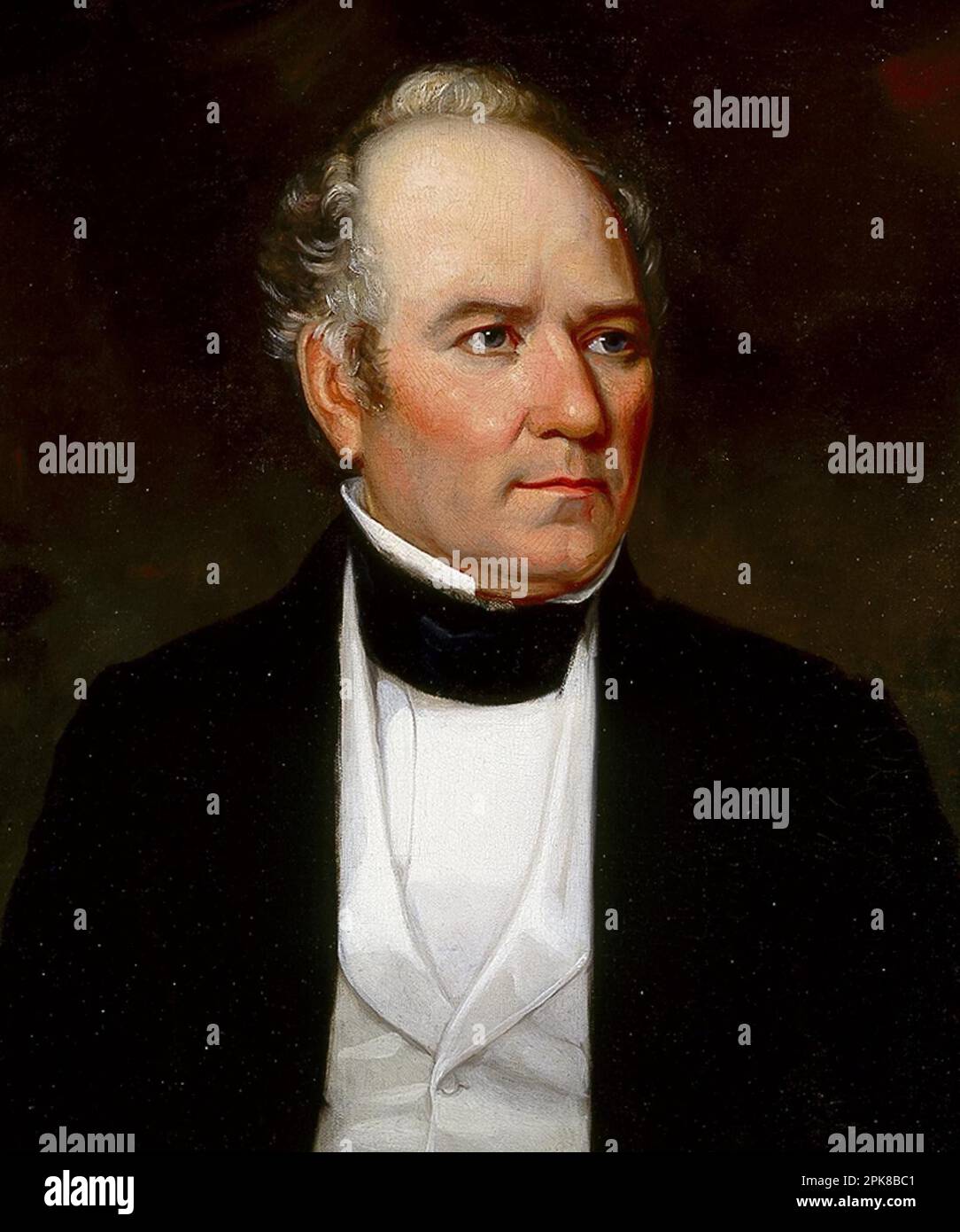 Portrait of Sam Houston (1793–1863) circa 1851 by Thomas Flintoff Stock ...