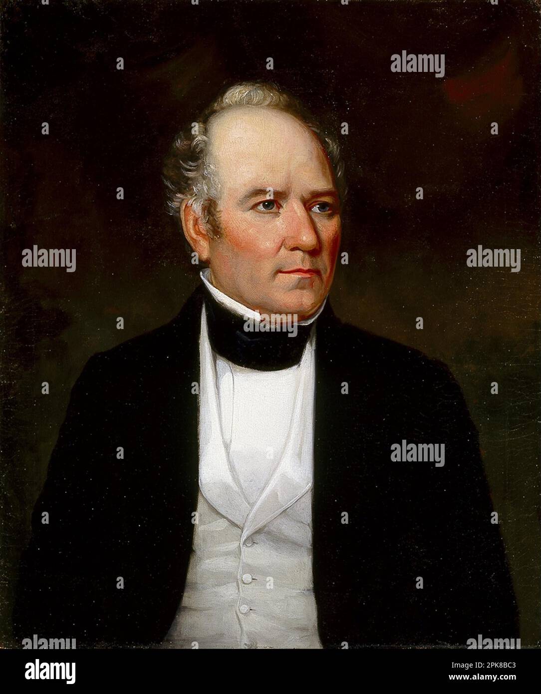 Portrait of Sam Houston (1793–1863) circa 1851 by Thomas Flintoff Stock ...