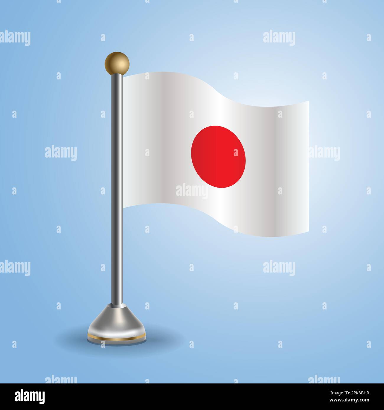 State table flag of Japan. National symbol, vector illustration Stock ...