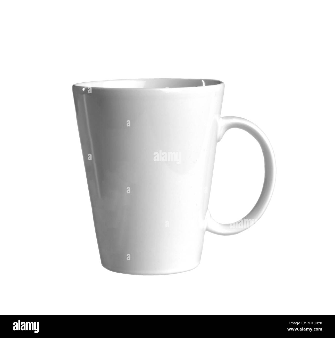 White cup. Side view. Isolate. Mockup template Stock Photo - Alamy