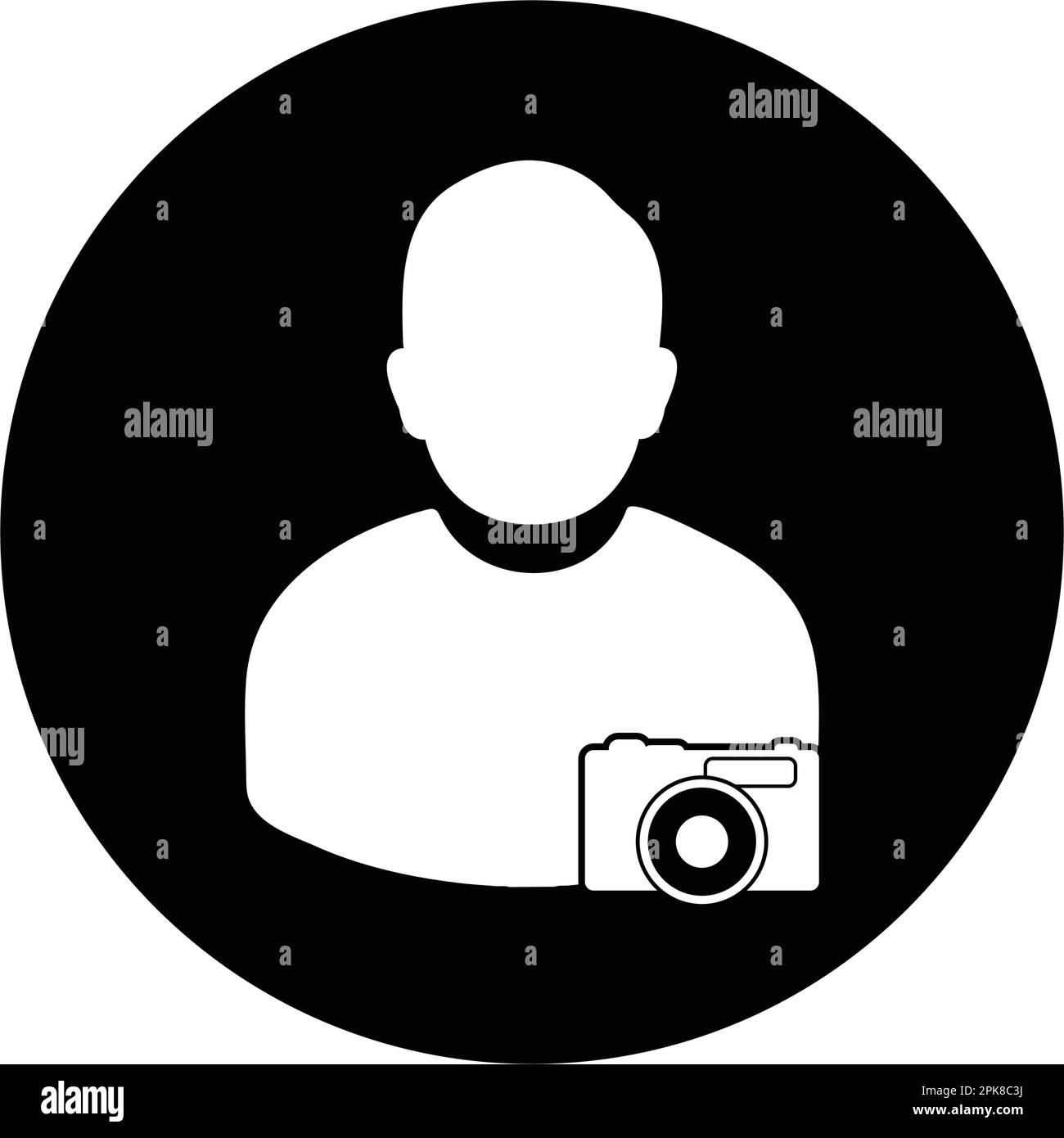 Photographer Man Button Icon. Editable Vector EPS Symbol Illustration ...