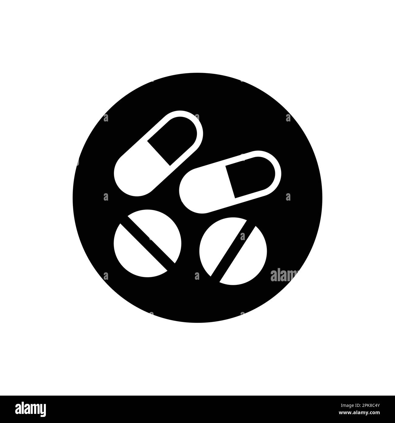 Medical pill icon. Rounded Button Style Editable Vector EPS Symbol ...