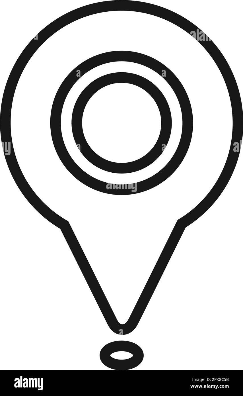 Location Pin Pointer Line Icon. Editable Vector EPS Symbol Illustration ...