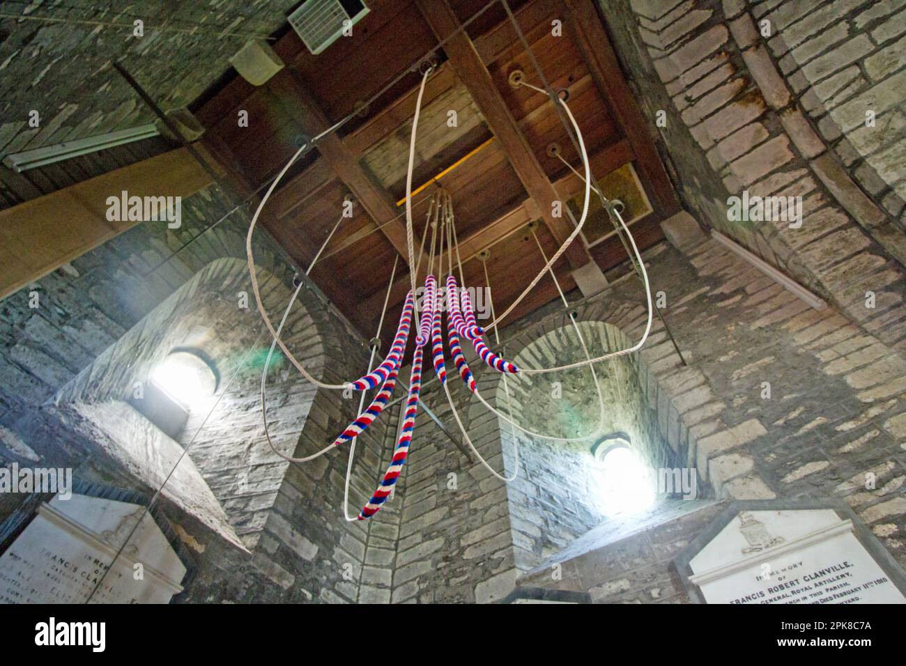 Church bell ropes ringing hi-res stock photography and images - Alamy