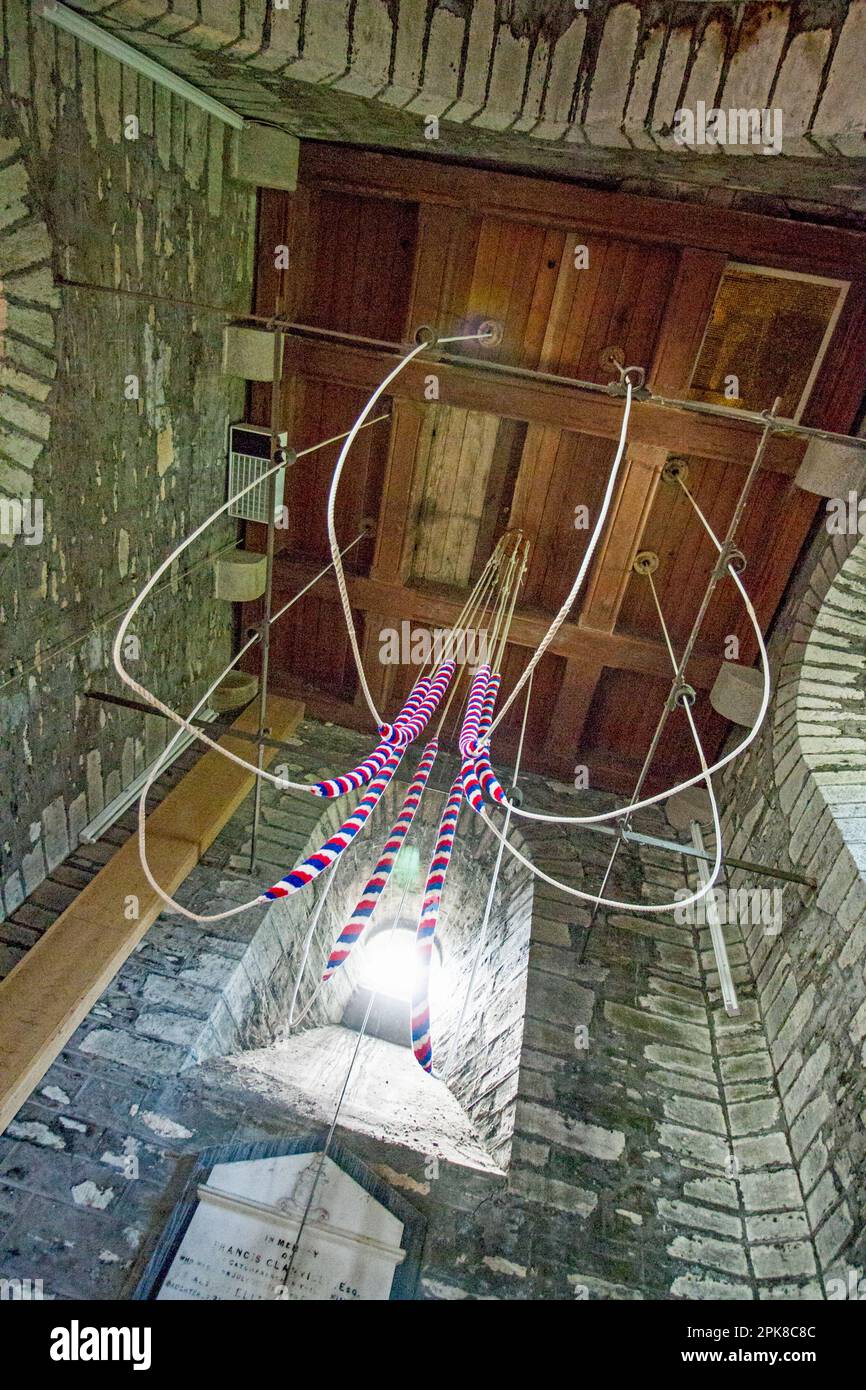 Church bell ropes ringing hi-res stock photography and images - Alamy