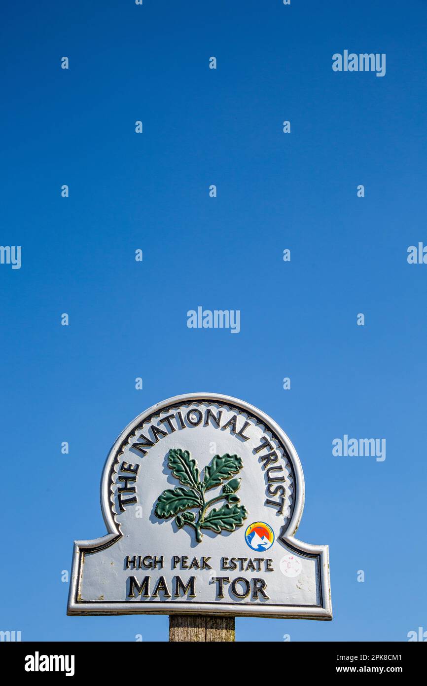 National Trust Sign post marking the start of the walk along the great ...