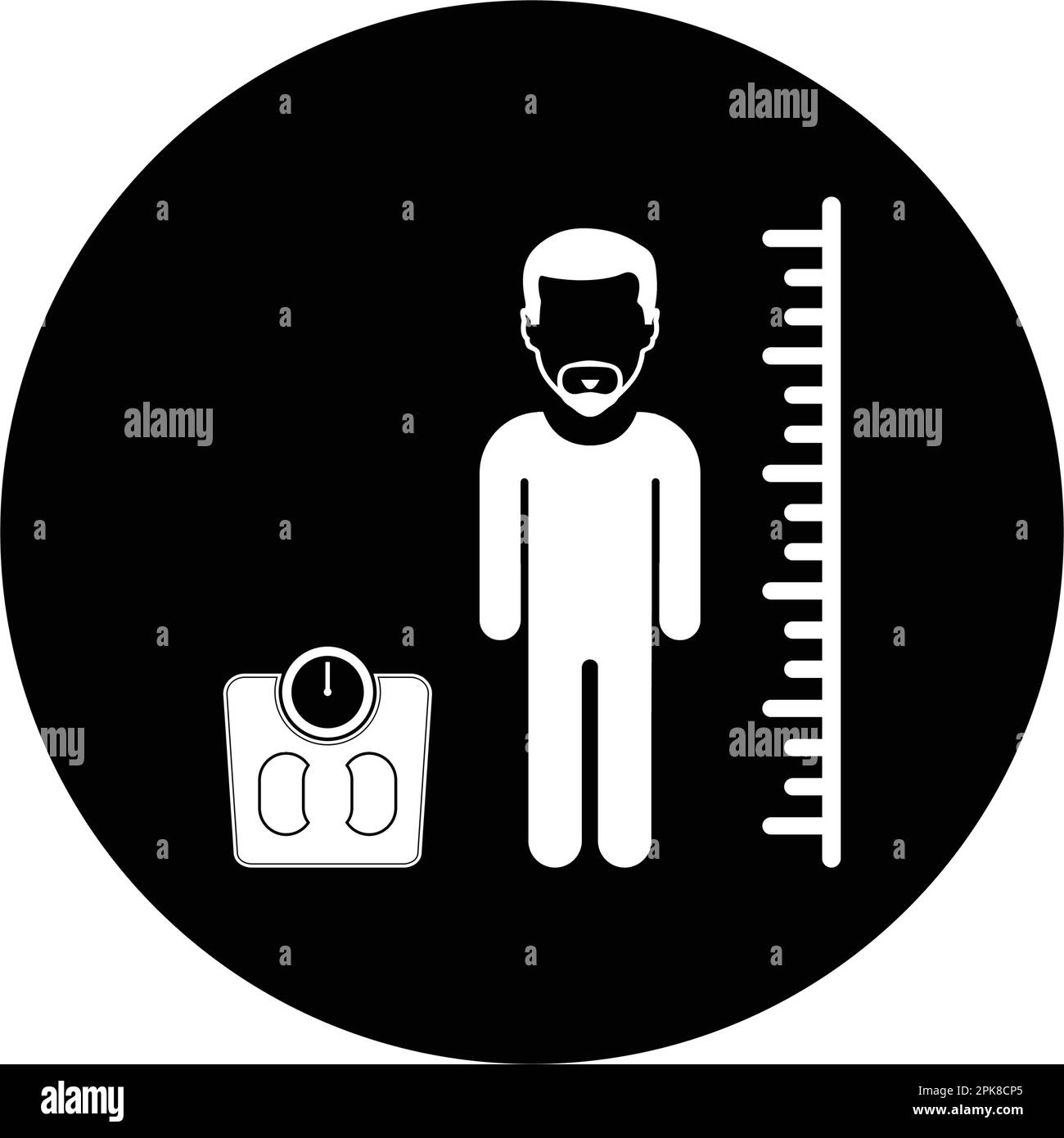 Body Mass index, BMI Icon. Rounded Button style vector EPS Stock Vector Image & Art - Alamy