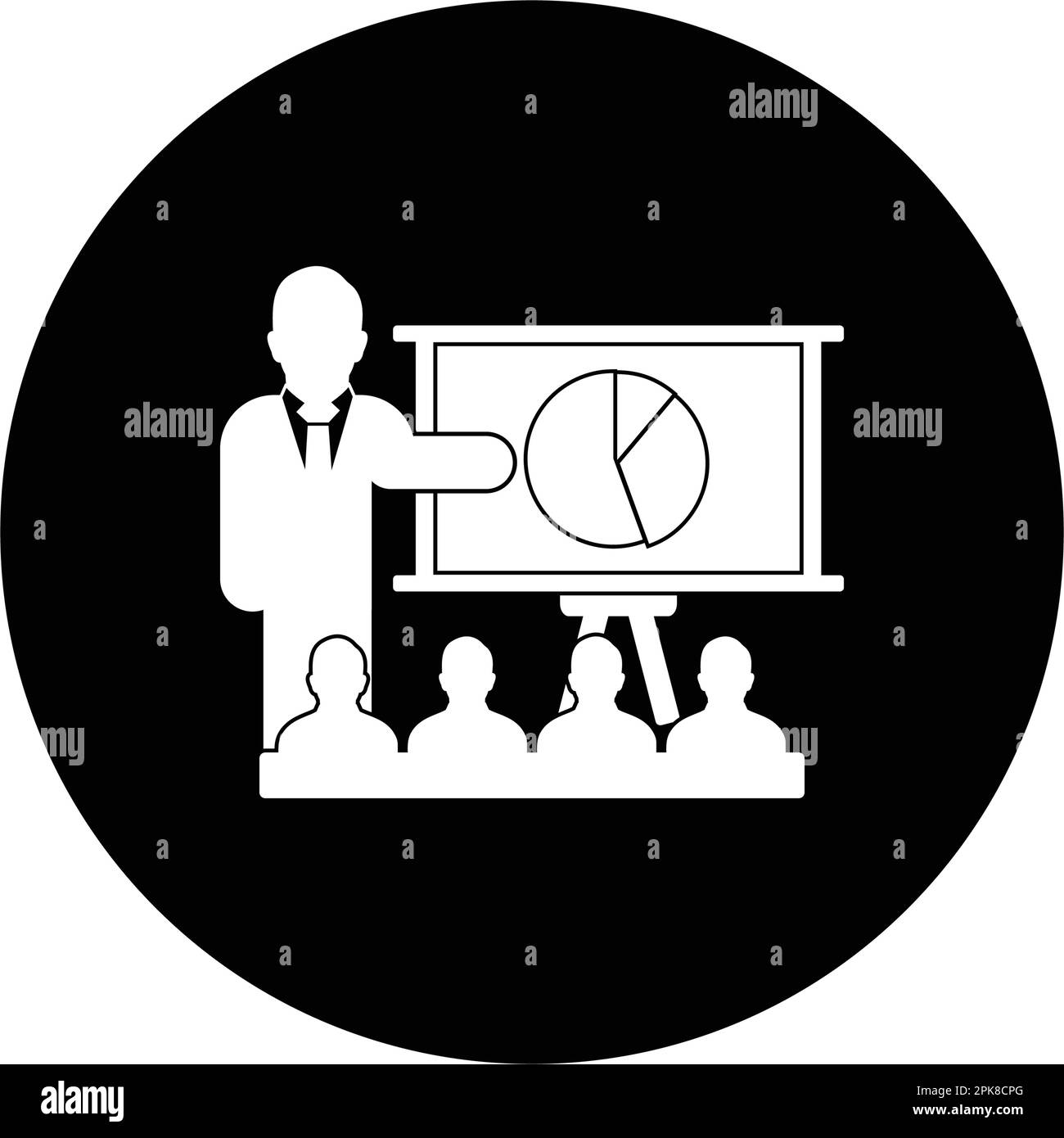 Business meeting presentation Button Icon. Editable Vector EPS Symbol ...