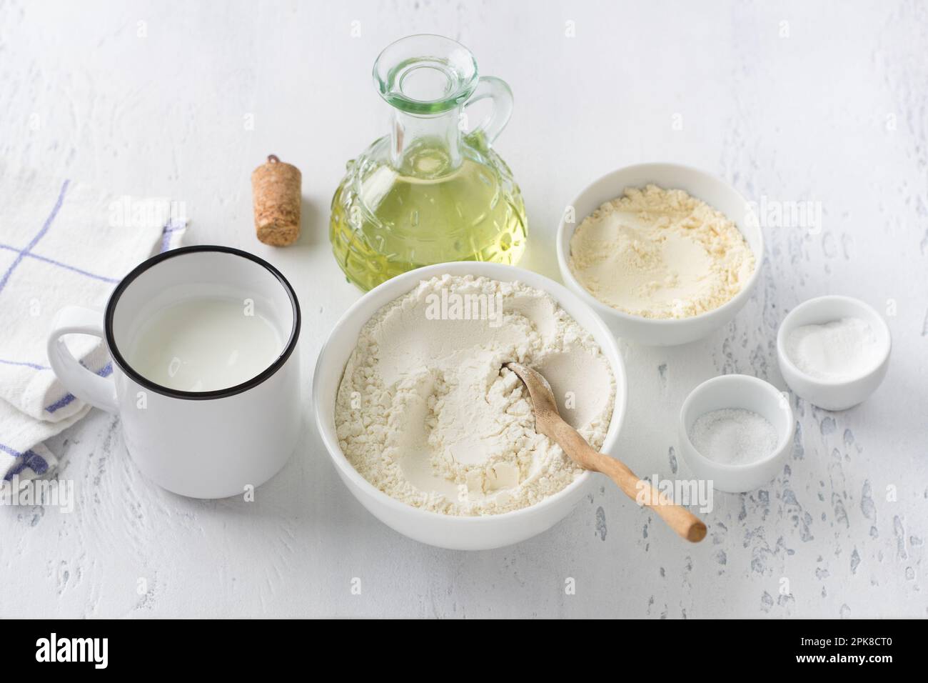 Ingredients for baking buns: wheat flour, corn flour, yogurt, vegetable ...