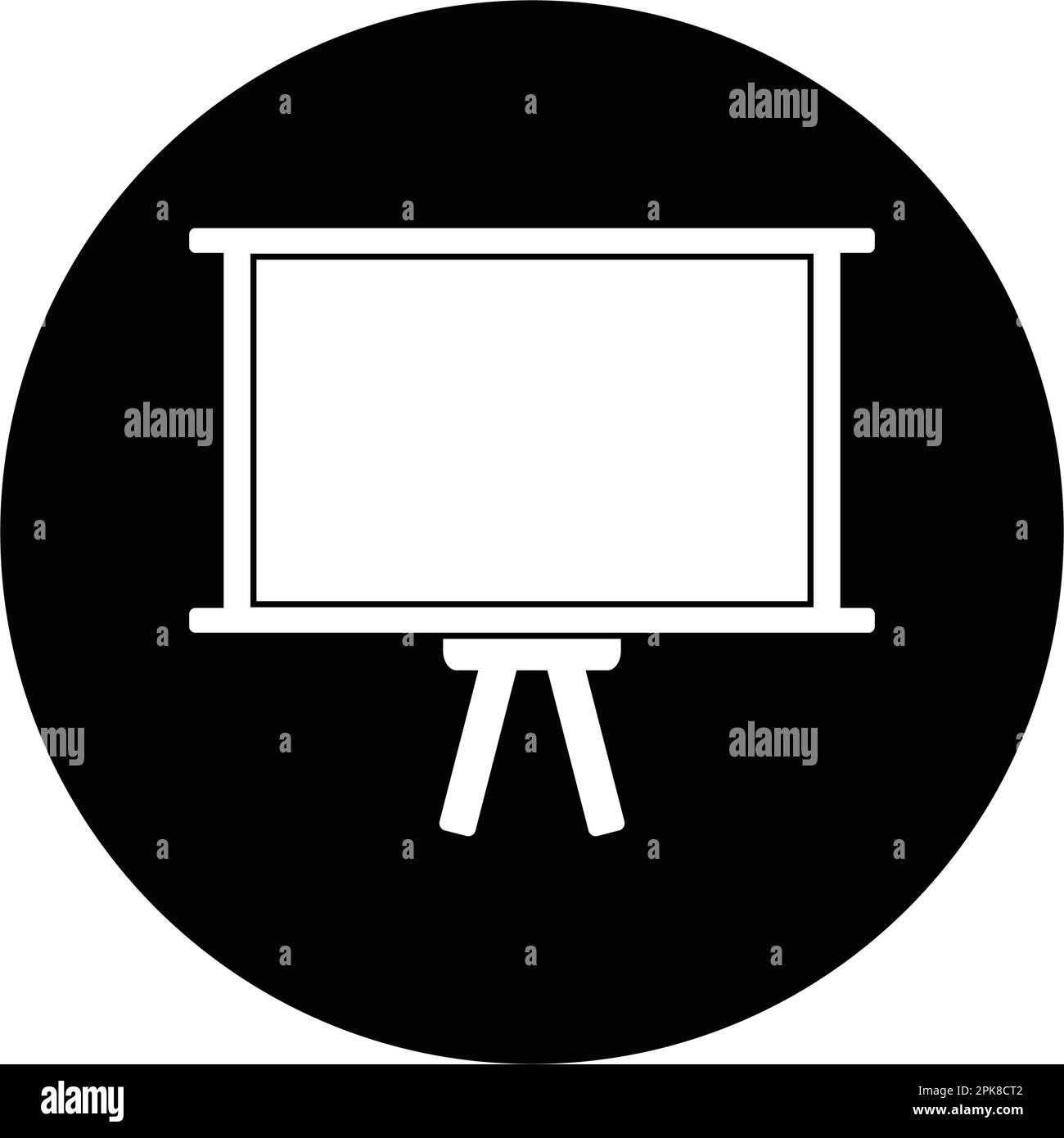 Business Presentation Board Button Icon. Editable Vector EPS Symbol ...