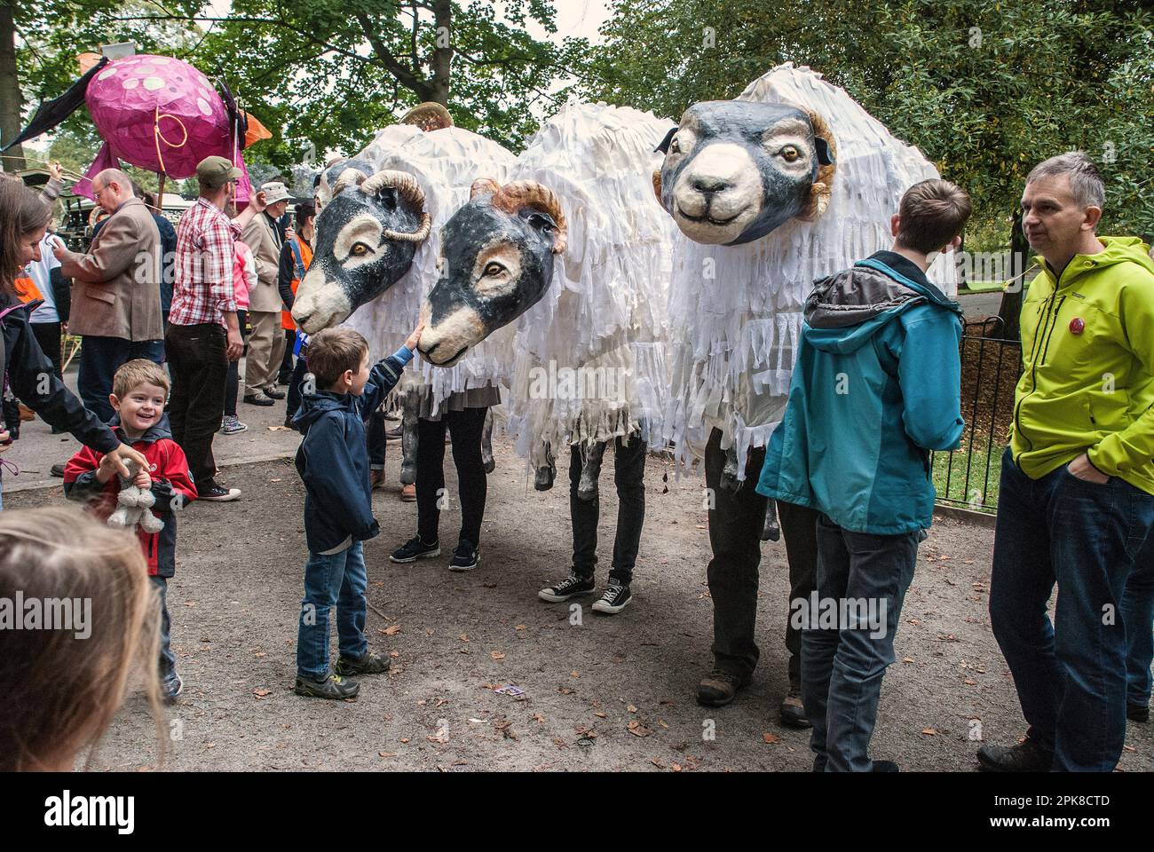 Assembling and preparing participants ready to start the procession ...
