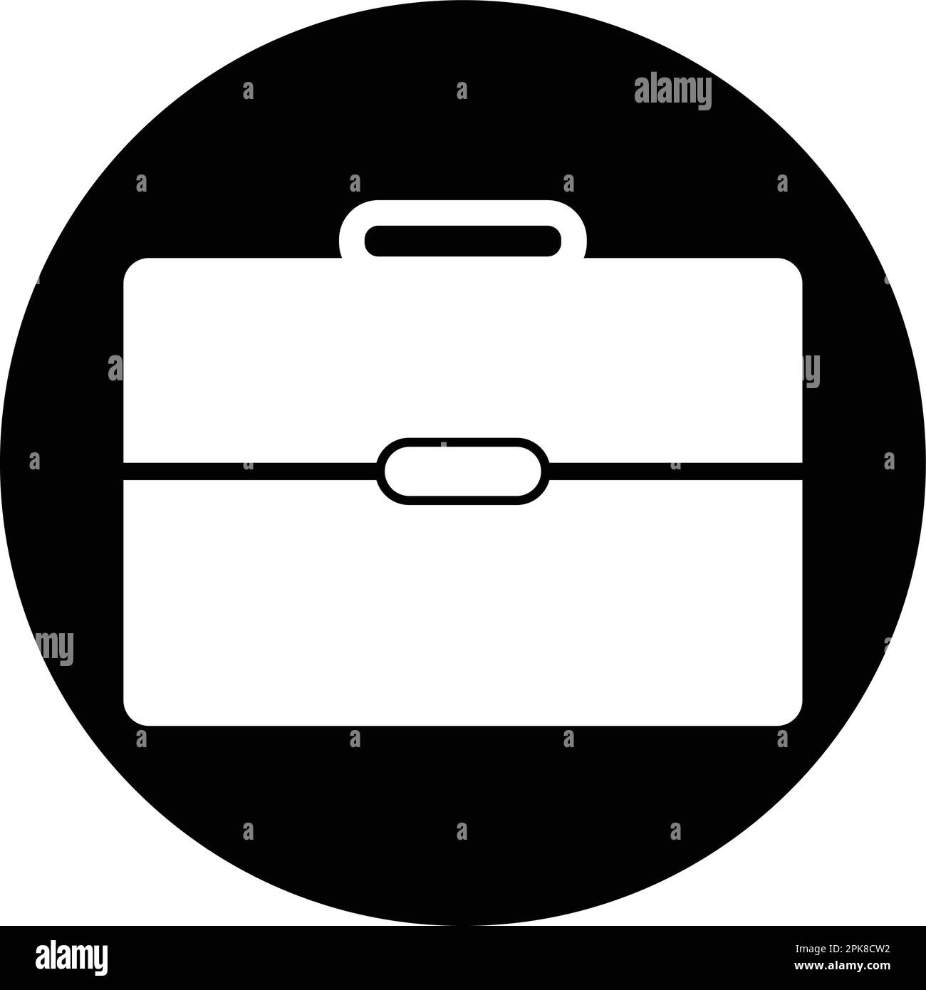 Briefcase Icon on gray background. Button style vector EPS Stock Vector ...