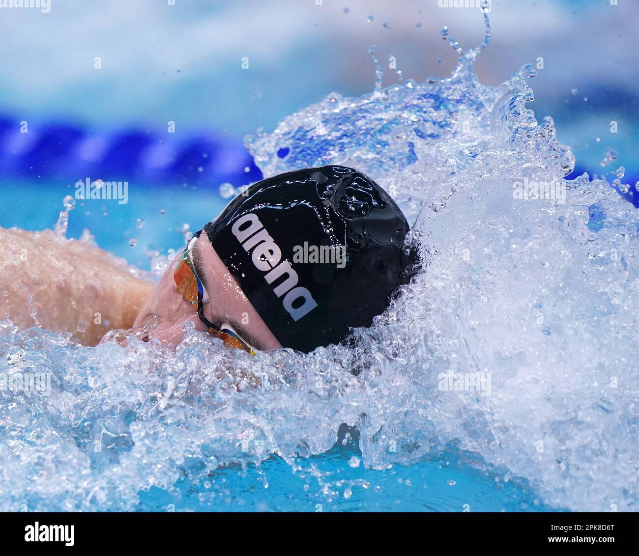 Alec White of Exeter City competes in the Men's 100m Freestyle Heats on ...