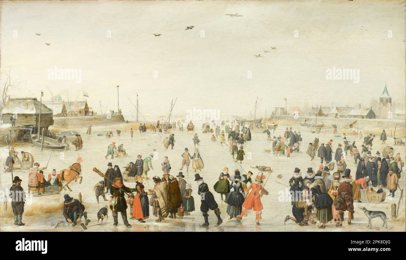 Winter Scene on a Frozen Canal 1620 by Hendrick Avercamp Stock Photo - Alamy