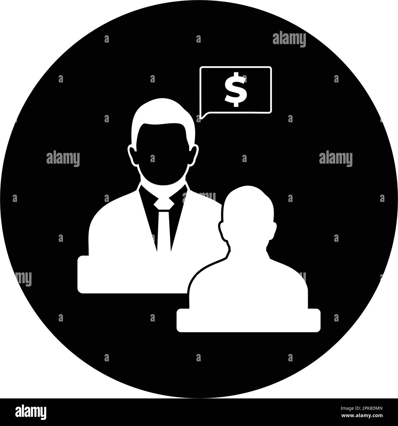 Business, Financial Adviser Icon. Rounded Button Style vector EPS Stock ...