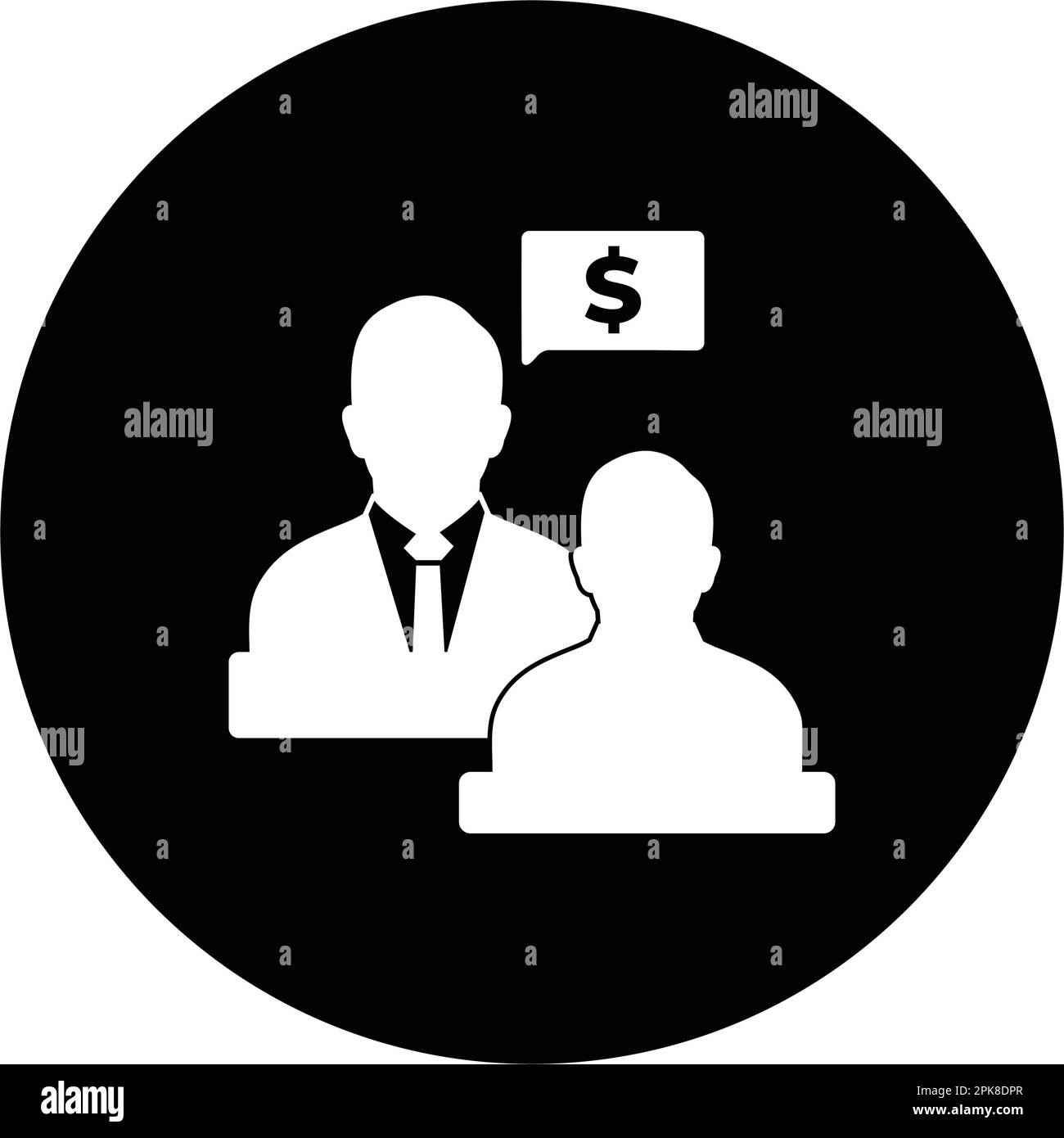 Business, Financial Adviser Icon. Rounded Button Style vector EPS Stock ...