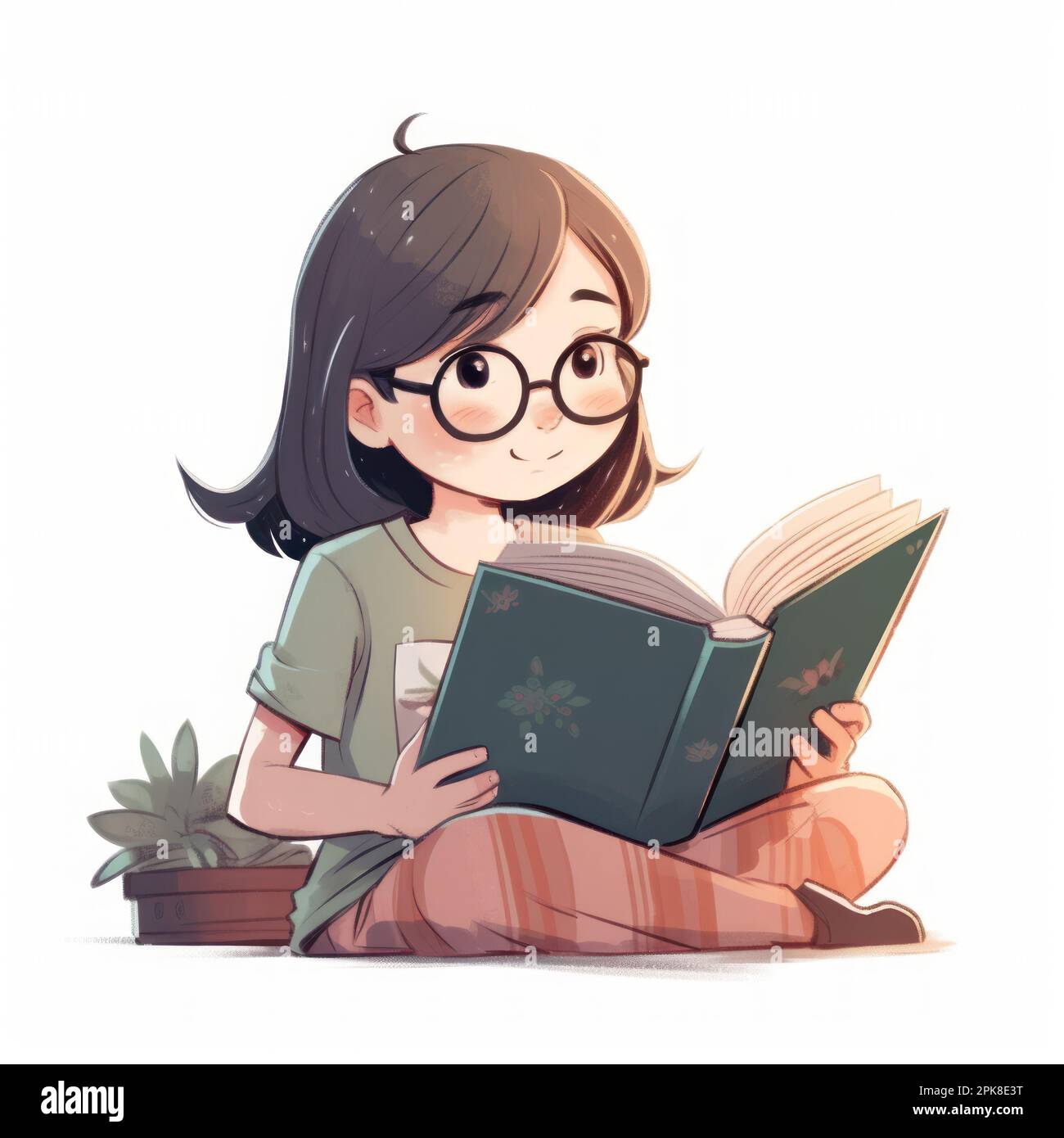 Anime Chibi Reading A Book