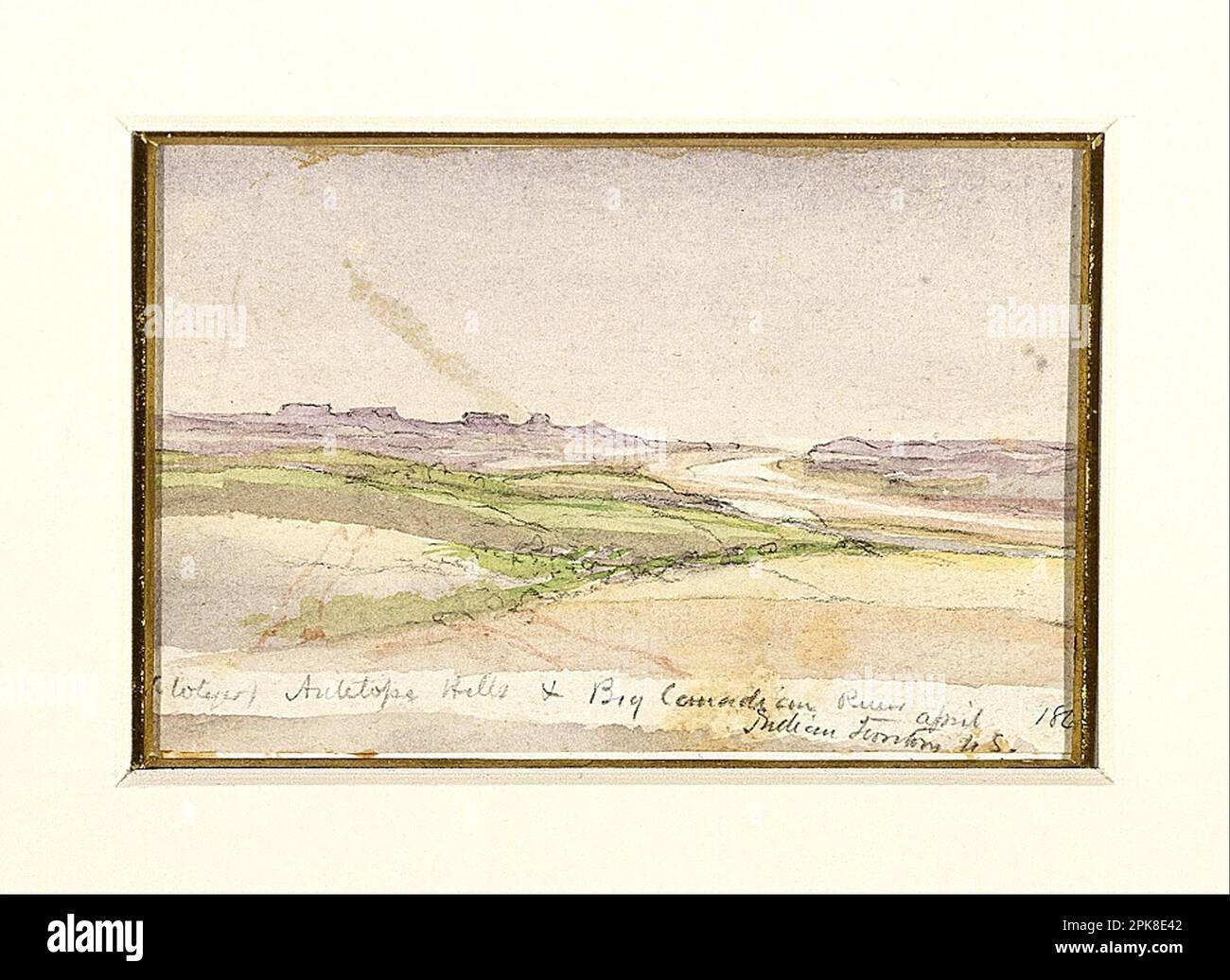 Antelope Hills and Big Canadian River 1869 by Vincent Colyer Stock ...