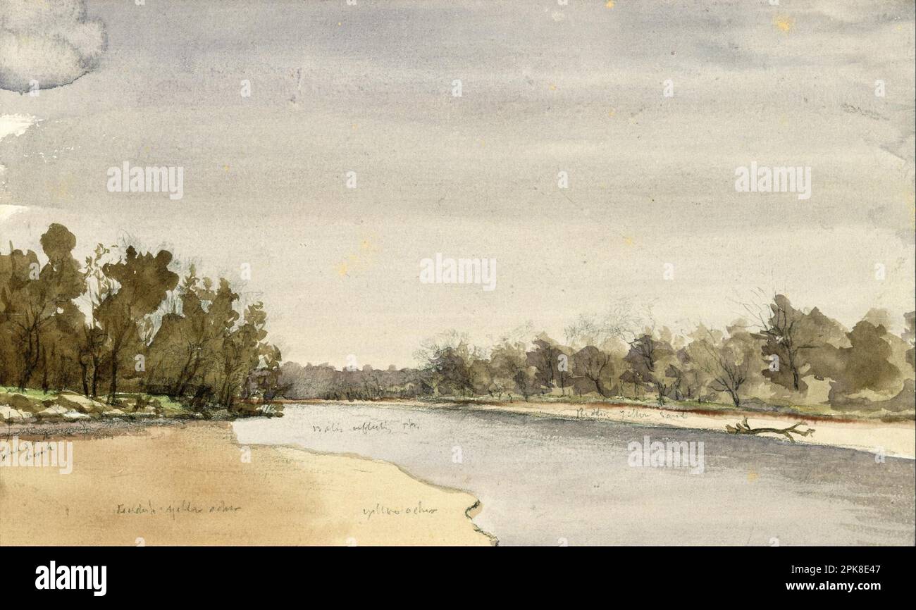 Scene on the Canadian River 1869 by Vincent Colyer Stock Photo - Alamy