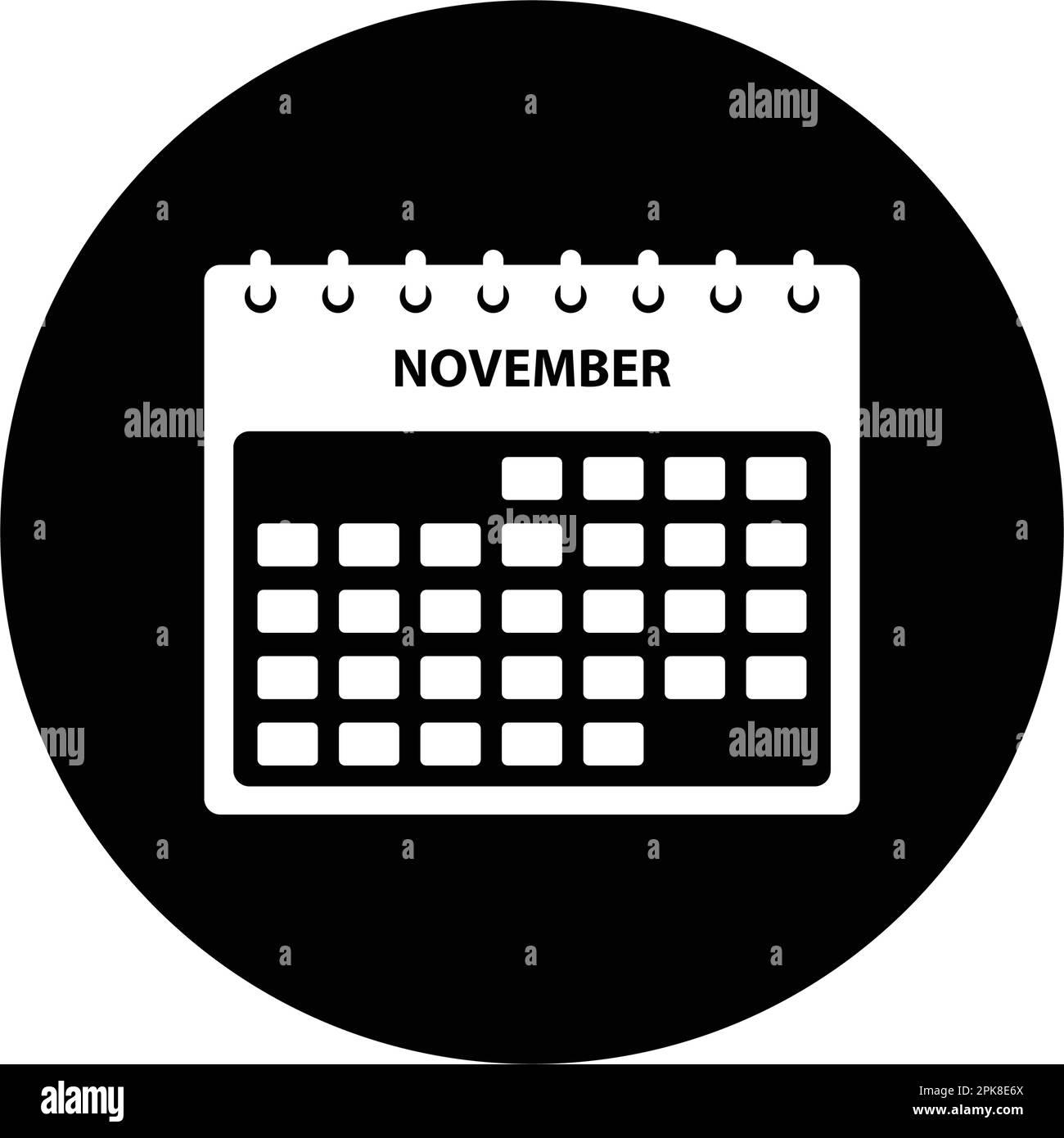 Calendar icon november symbol flat Stock Vector Images - Alamy