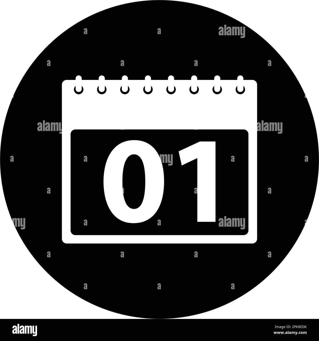 Calendar Icon. Rounded button style vector EPS Stock Vector Image & Art ...
