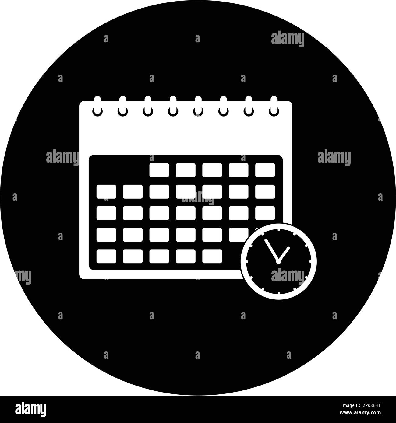 Calendar Icon. Rounded button style vector EPS Stock Vector Image & Art ...