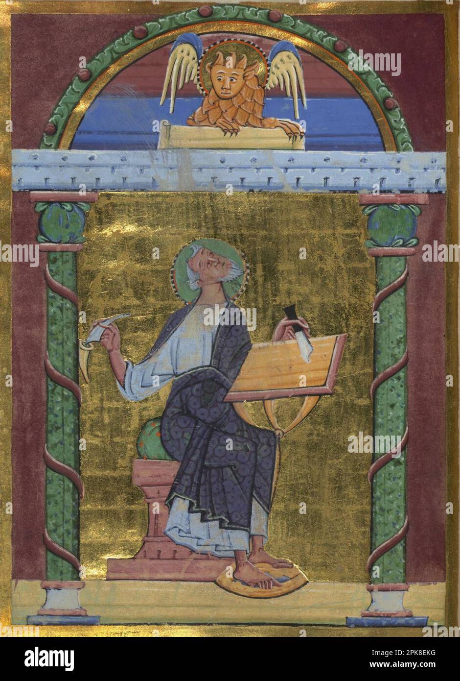 Portrait of the Evangelist Mark mid 11th century (Medieval) by unknown ...
