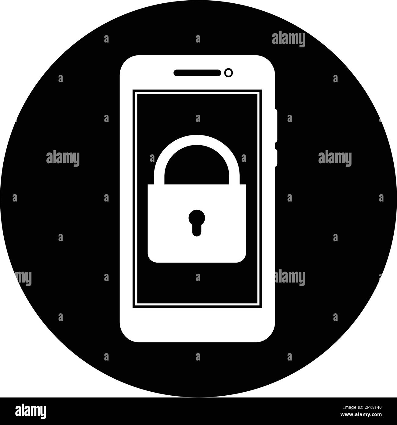 Cyber Security Icon Rounded Button Style Vector Eps Stock Vector Image