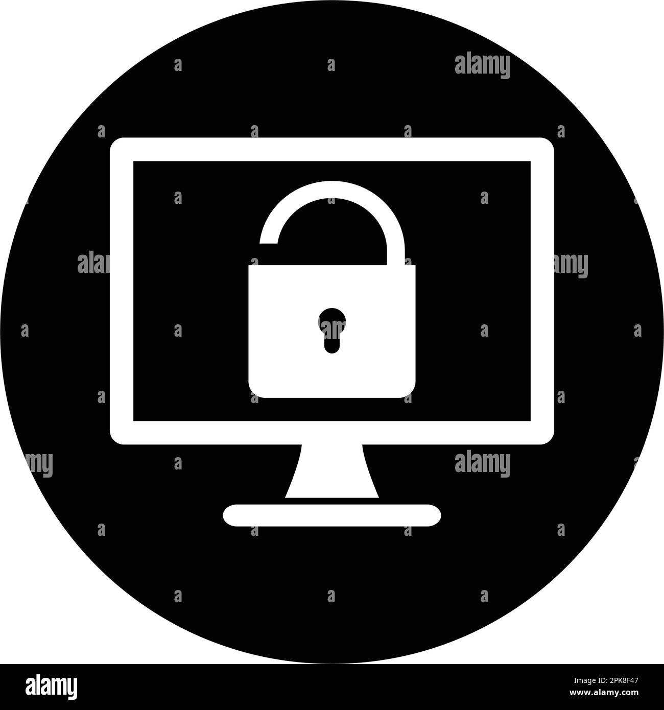 Cyber Security Icon. Rounded Button style vector EPS Stock Vector Image ...