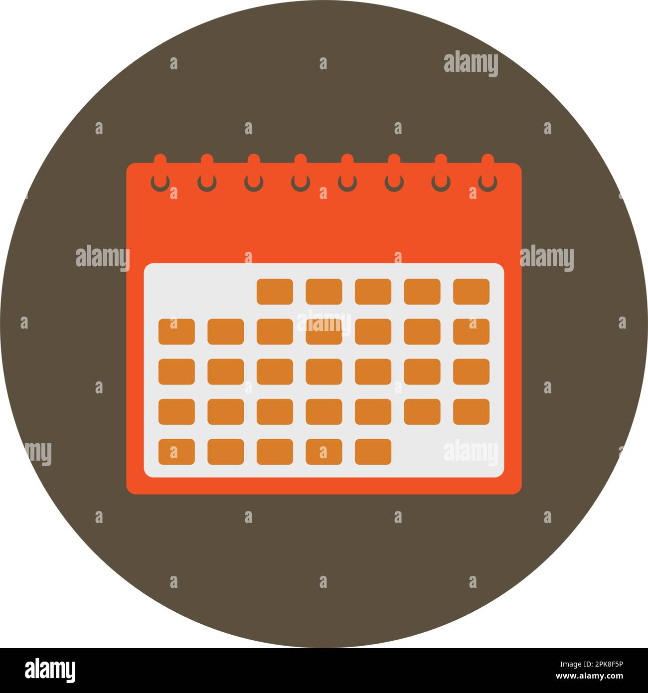 Calendar Icon. Button style vector EPS Stock Vector Image & Art - Alamy