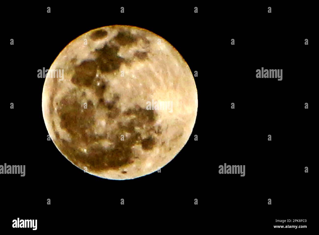 Antipolo, Philippines. 06th Apr, 2023. A full moon seen from Antipolo ...