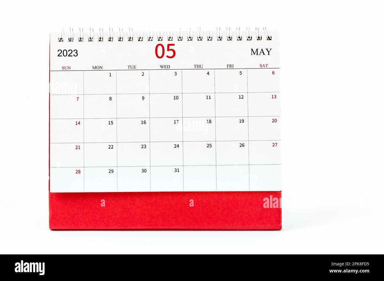 May 2023 Monthly desk calendar for 2023 year isolated on white ...
