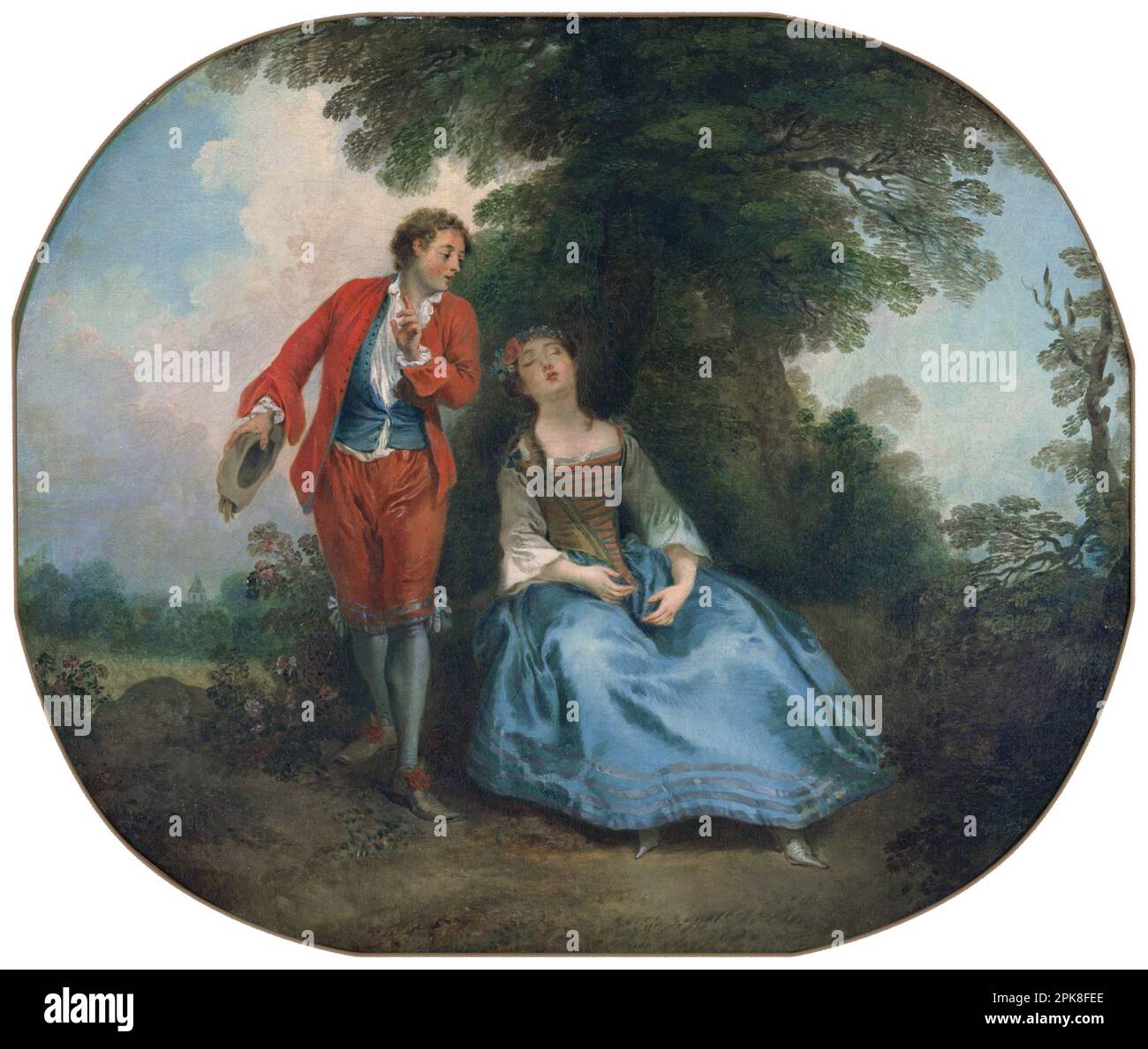 Sleeping Shepherdess circa 1730 by Nicolas Lancret Stock Photo - Alamy