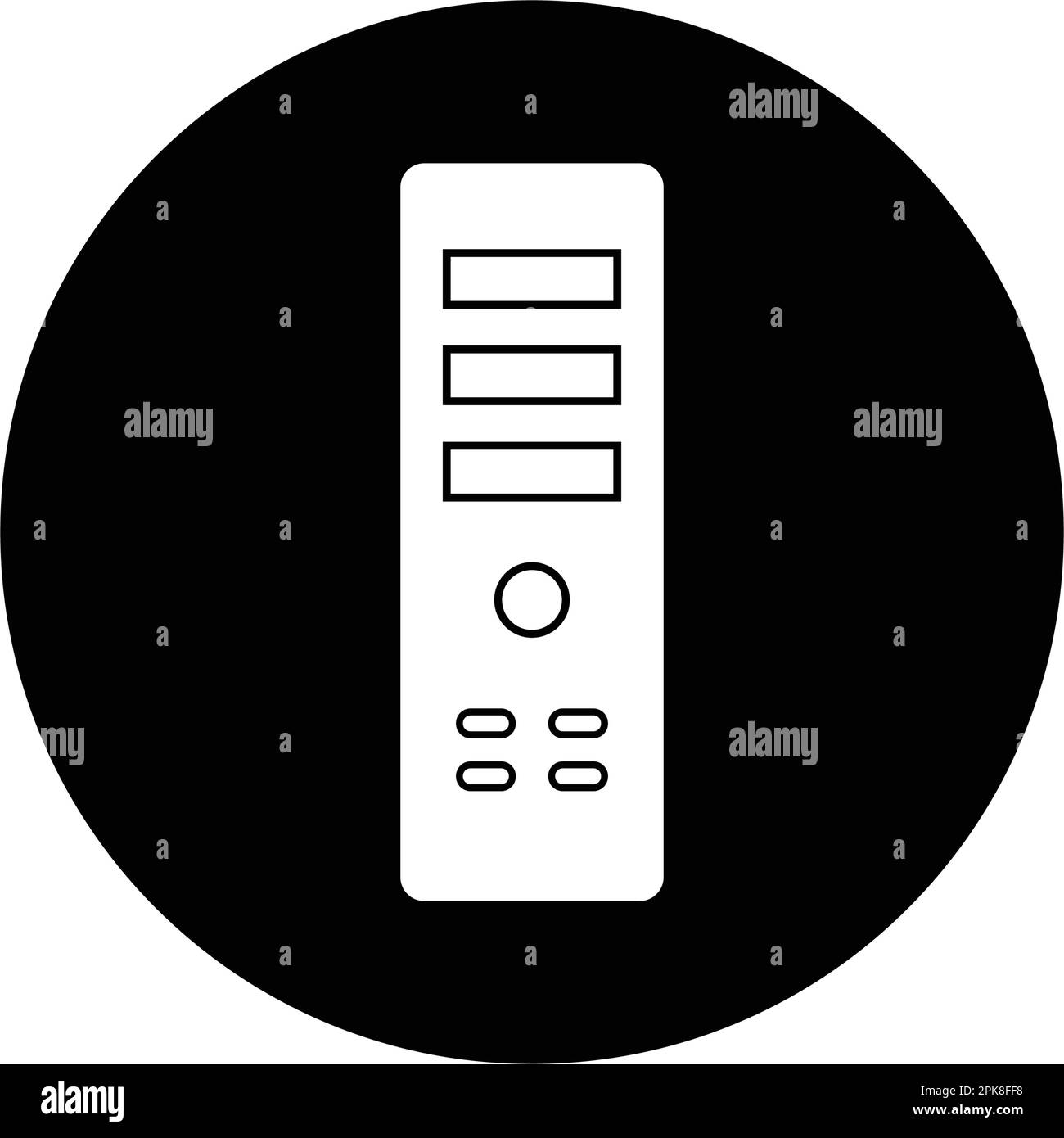 CPU Box Icon. Rounded Button style vector EPS Stock Vector Image & Art ...