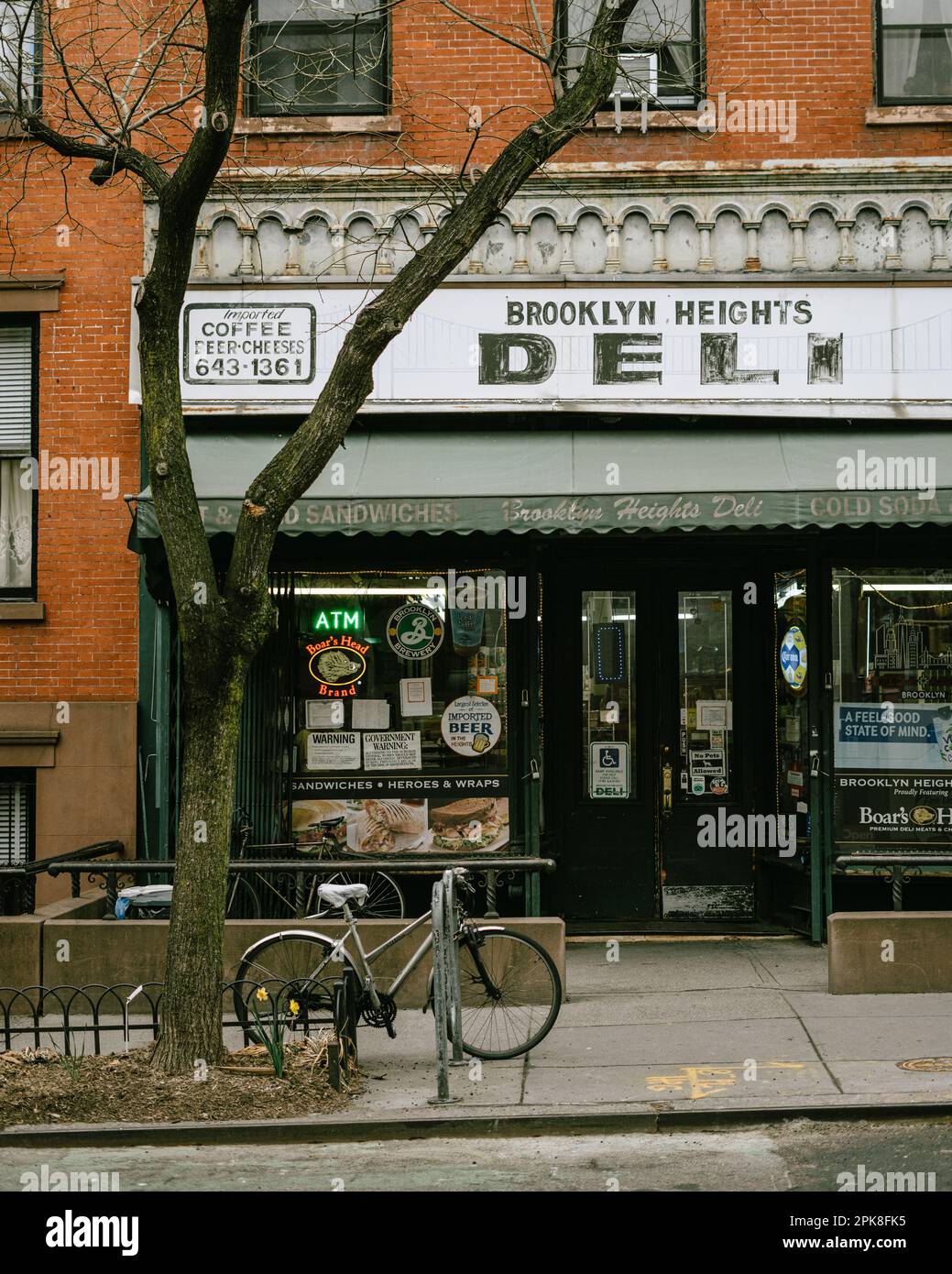Brooklyn Heights Deli vintage sign, Brooklyn, New York Stock Photo - Alamy