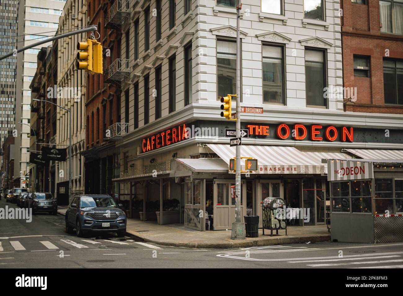 The Odeon vintage sign in Tribeca, Manhattan, New York Stock Photo - Alamy