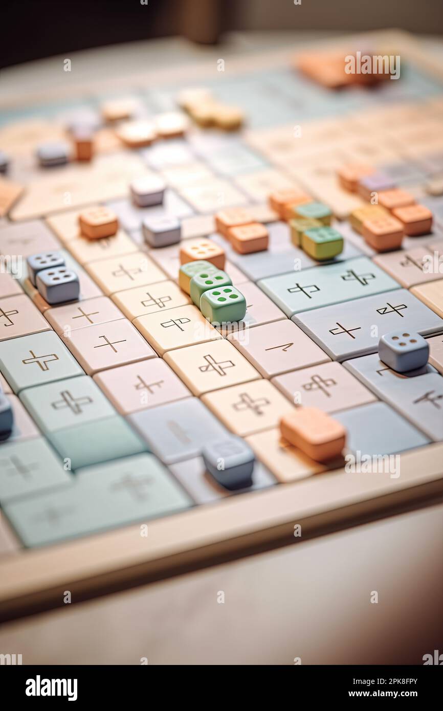 Chinese Tabletop Game with Traditional Pieces Stock Photo - Alamy