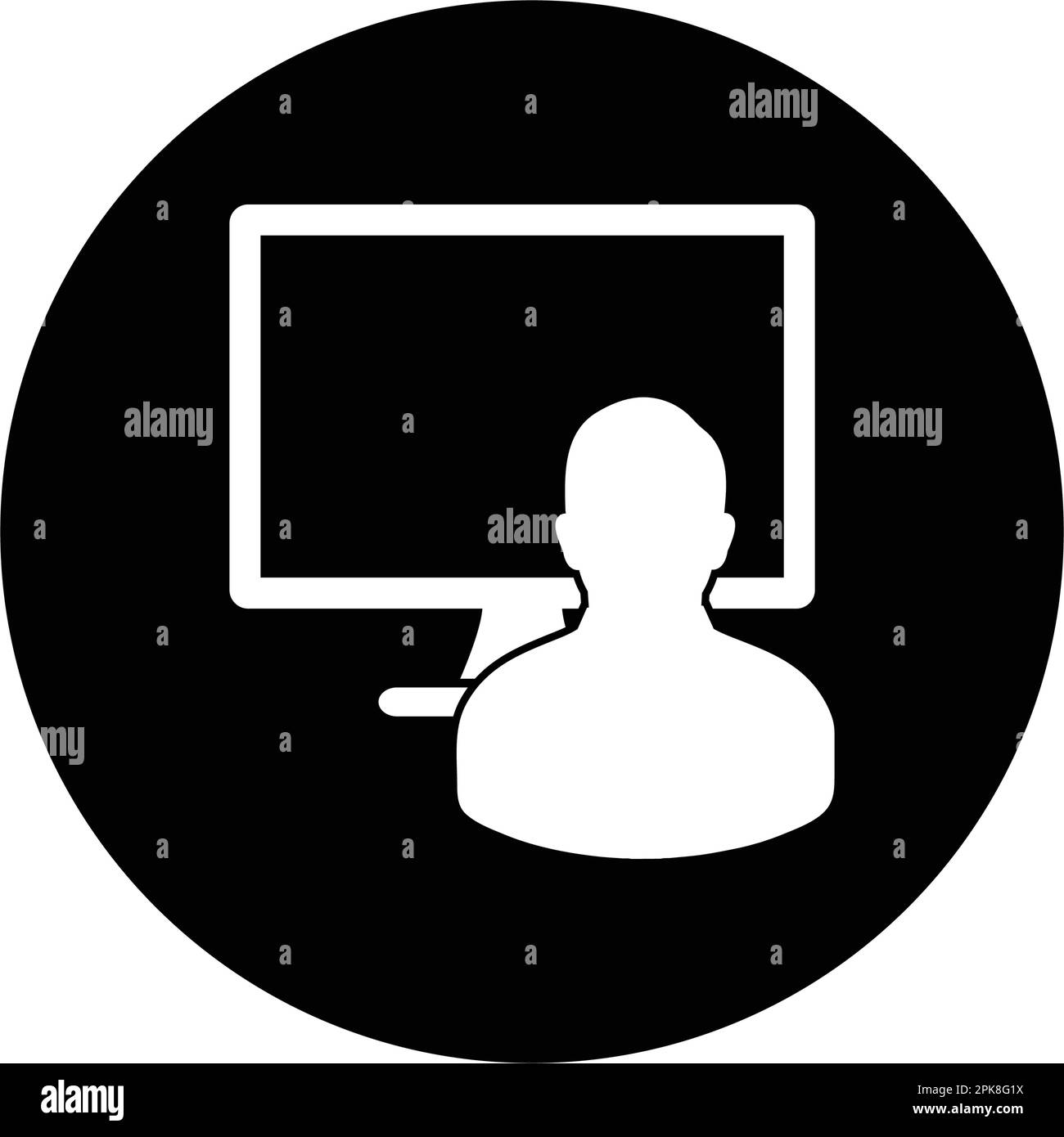 Computer user Icon. Rounded Button style vector EPS Stock Vector Image ...