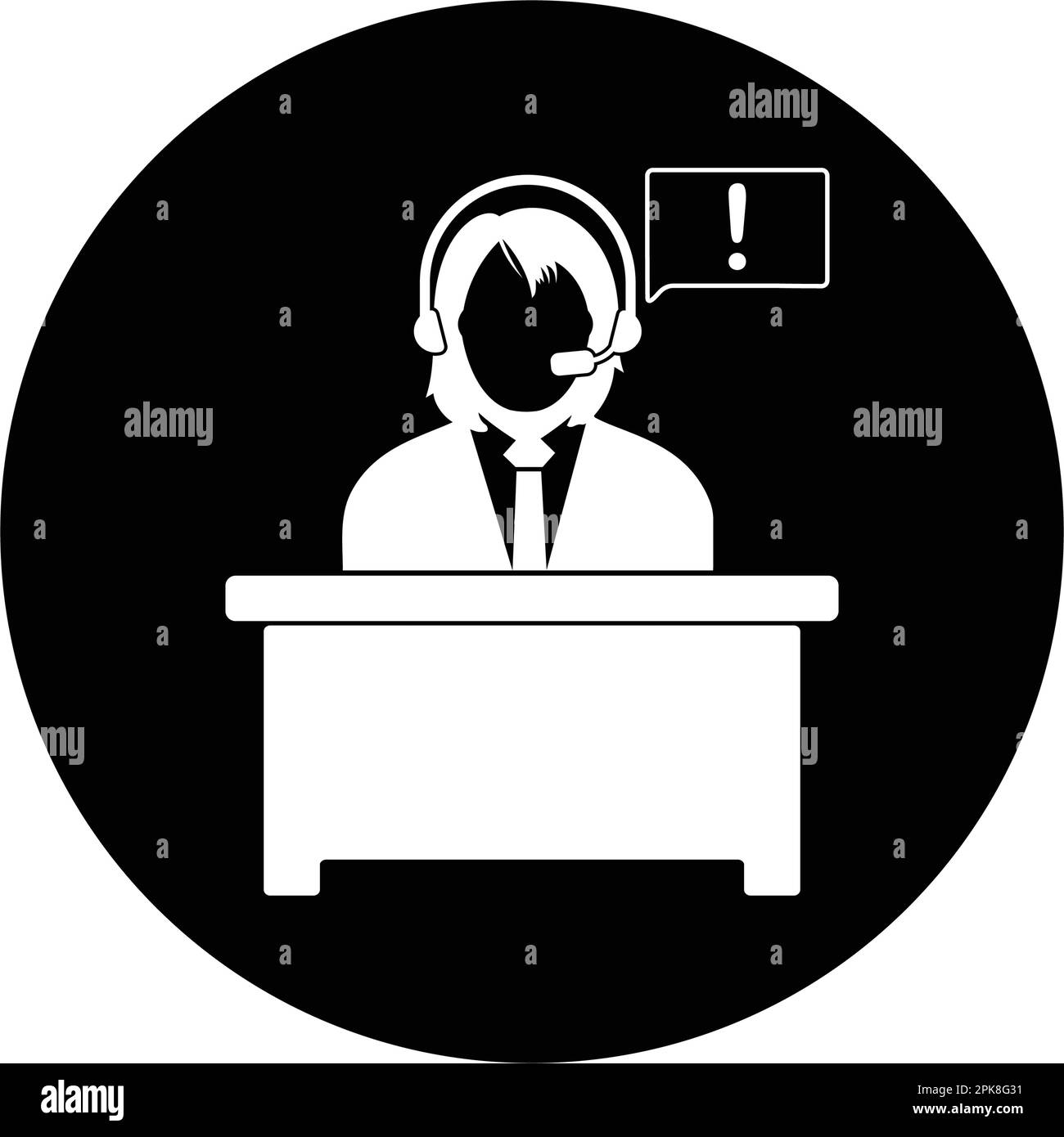 Customer Service Icon. Rounded Button style vector EPS Stock Vector ...