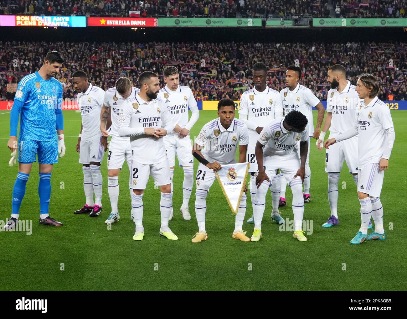 Real Madrid tram group during Copa del Rey match, Semi-Finals, second ...