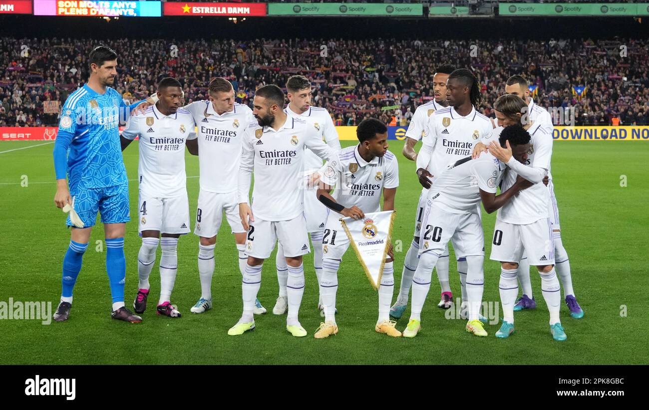 Real Madrid tram group during Copa del Rey match, Semi-Finals, second ...