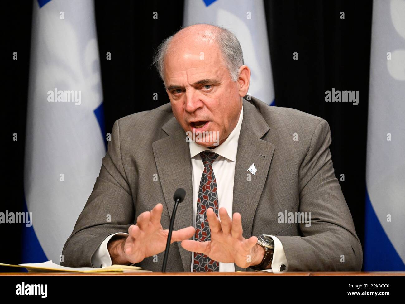 Quebec, Canada. 06th Apr, 2023. Quebec Economy and Innovation Minister ...