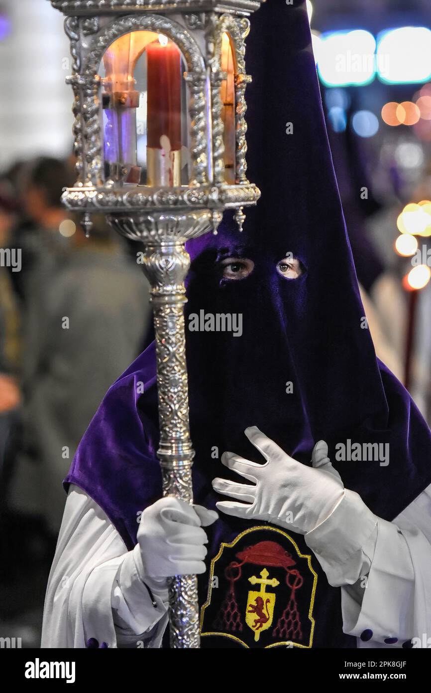 A penitent is seen during the Gypsies (Los Gitanos) Procession on Holy ...