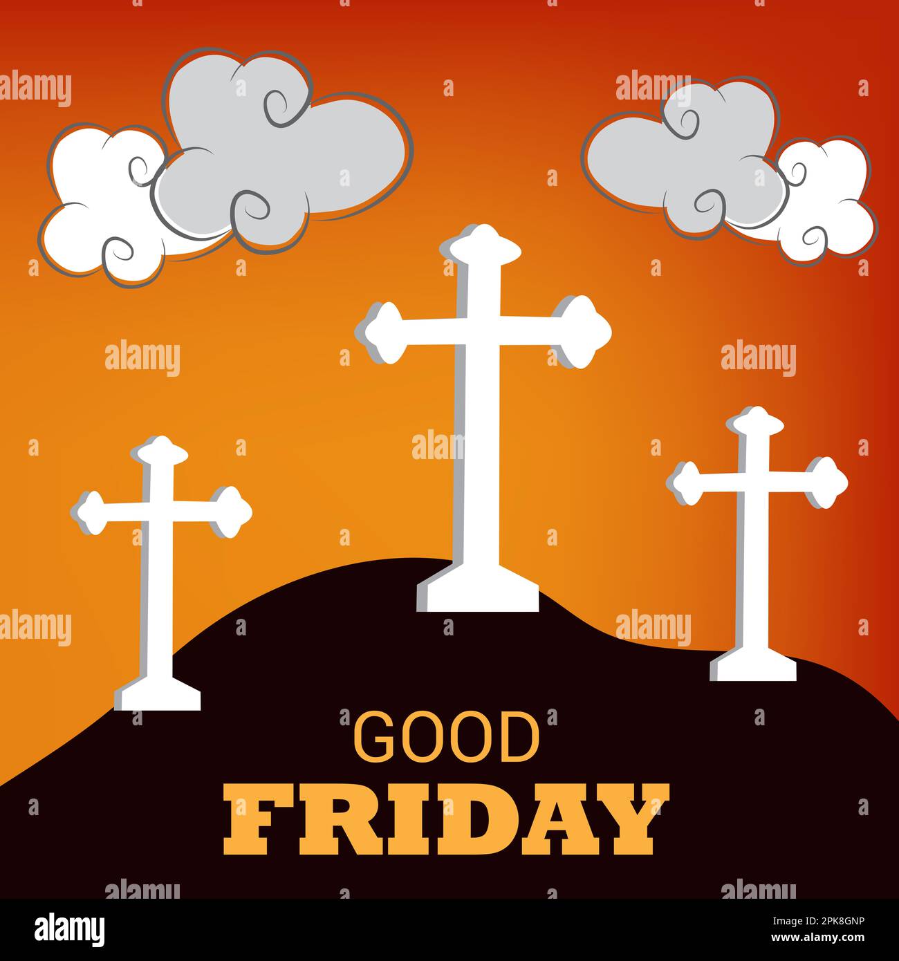Vector illustration of a Background for Good Friday Stock Photo - Alamy