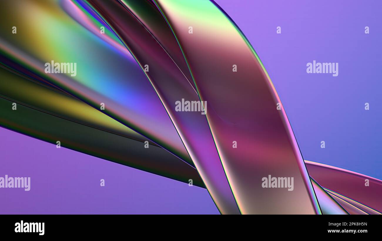 Rainbow chrome simple twisted metal plate psychedelic cyberpunk modern ...