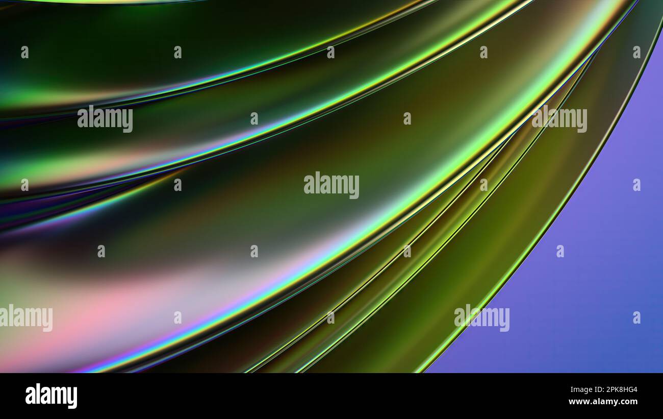 Rainbow chrome organic metal plate flow psychedelic cyberpunk modern 3d ...